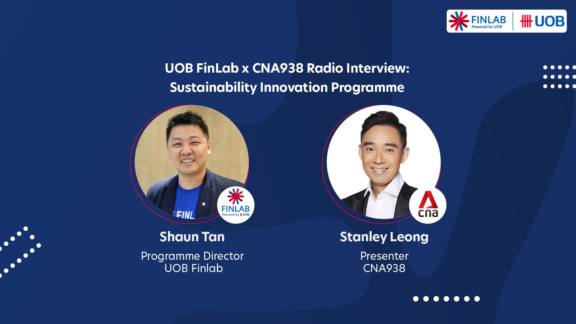 CNA938 Interview for Sustainability Innovation Programme - UOB FinLab